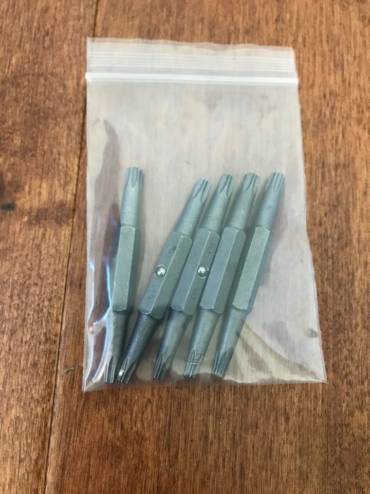 5 PACK, TORX BIT T25 T30 DOUBLE ENDED 4 IN 1 SCREWDRIVER REPLACEMENT 2 ...