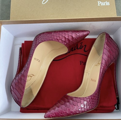 Christian Louboutin So Kate 120 Python Pumps, 36 - Gem