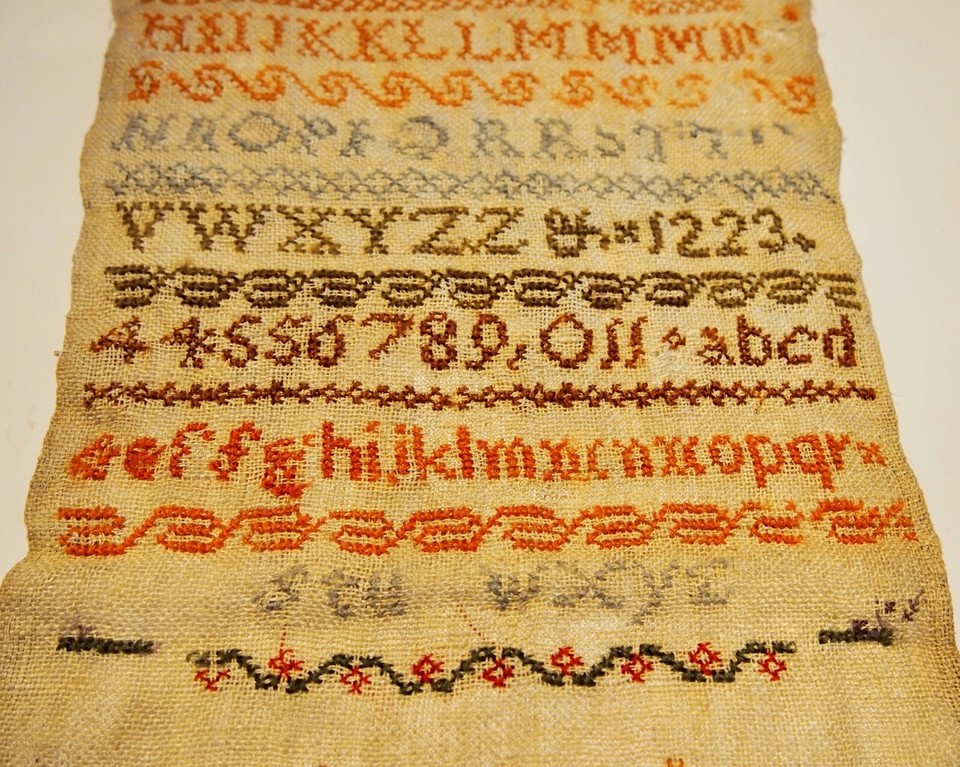 Original Antique Traditional Sampler Signed Jane Alice Timms 1854 | eBay UK