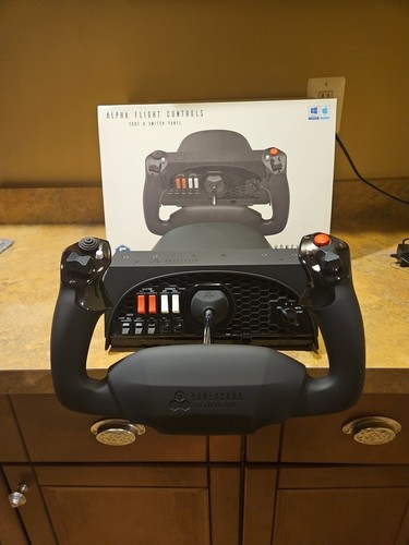 Honeycomb Alpha Flight Controls Yoke and Switch Panel, Perfect ...