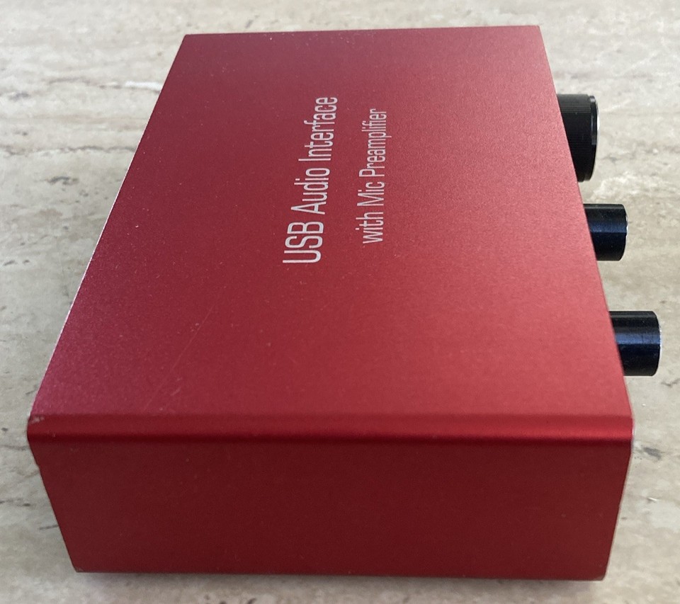 Red USB Audio Interface With Mic Preamplifier | eBay