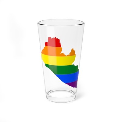 LGBT flag map of Liberia (Liberia) Pint Glass 16oz | eBay Australia