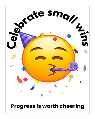 Celebrate Small Wins Motivational Wall Art Poster Premium Quality ...