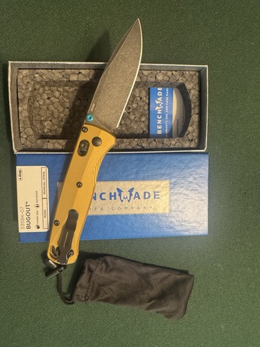 Benchmade 535BK-07 BUGOUT Burnt Brass Aluminum - Lightly Used , Full ...