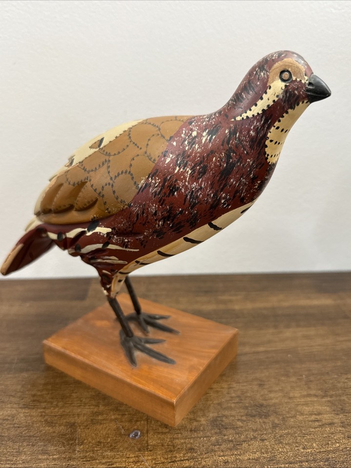 Vintage Quail Bird Carved Wooden Carl Forslund Quaint Grand Rapids ...