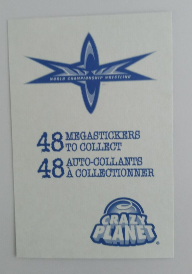 1999 Crazy Planet WCW Sticker Bret Hart (D) | eBay