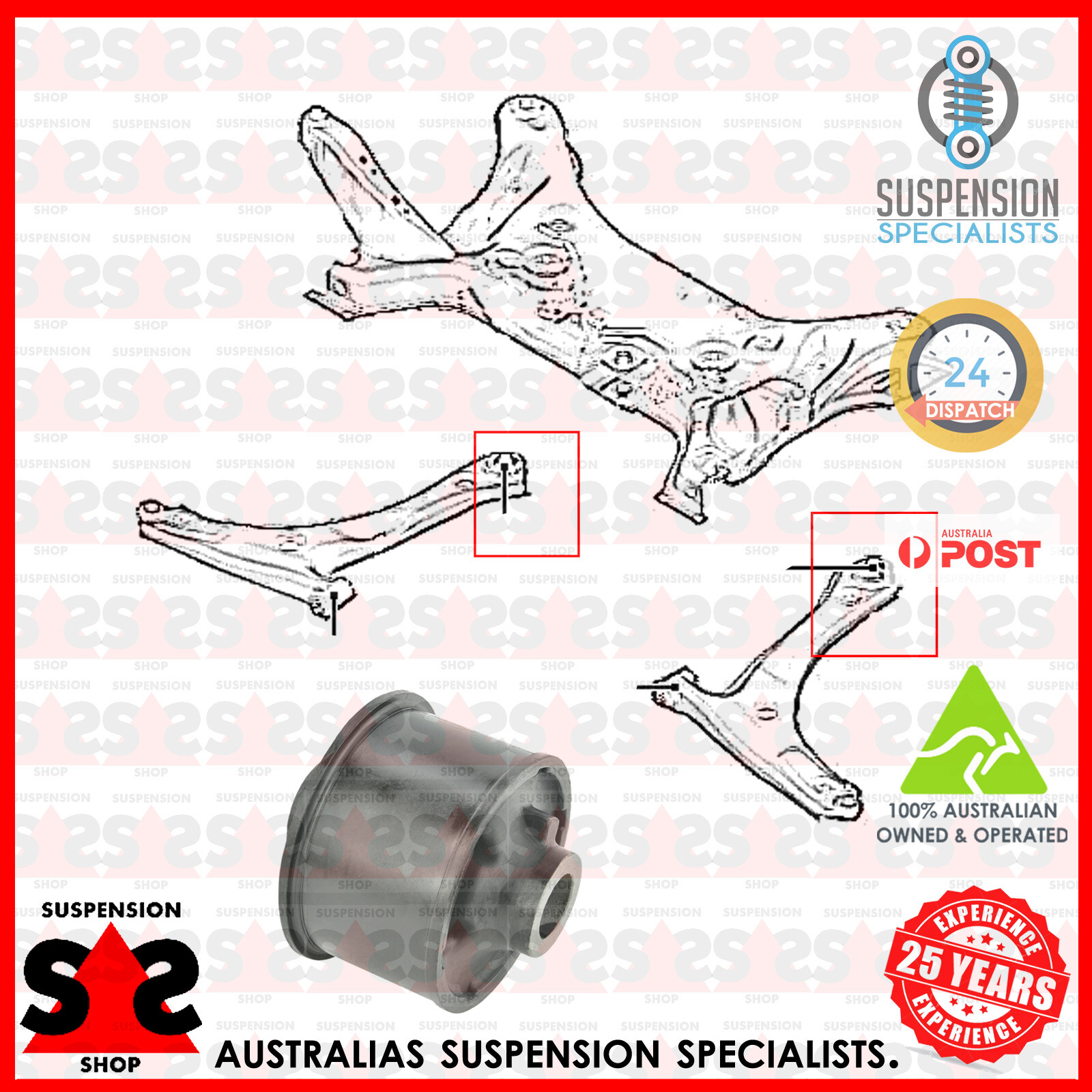 Rear Mounting, Control/Trailing Arm Suit FORD Transit Tourneo Bus 2.2 ...