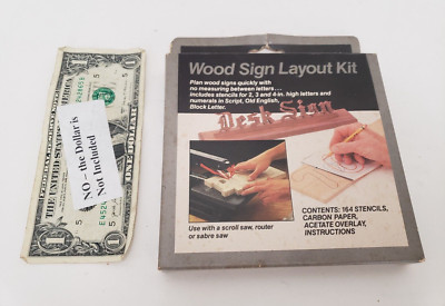 Sears - Wood Sign Layout Kit - 164 Paper Templates Stencils - Acetate ...