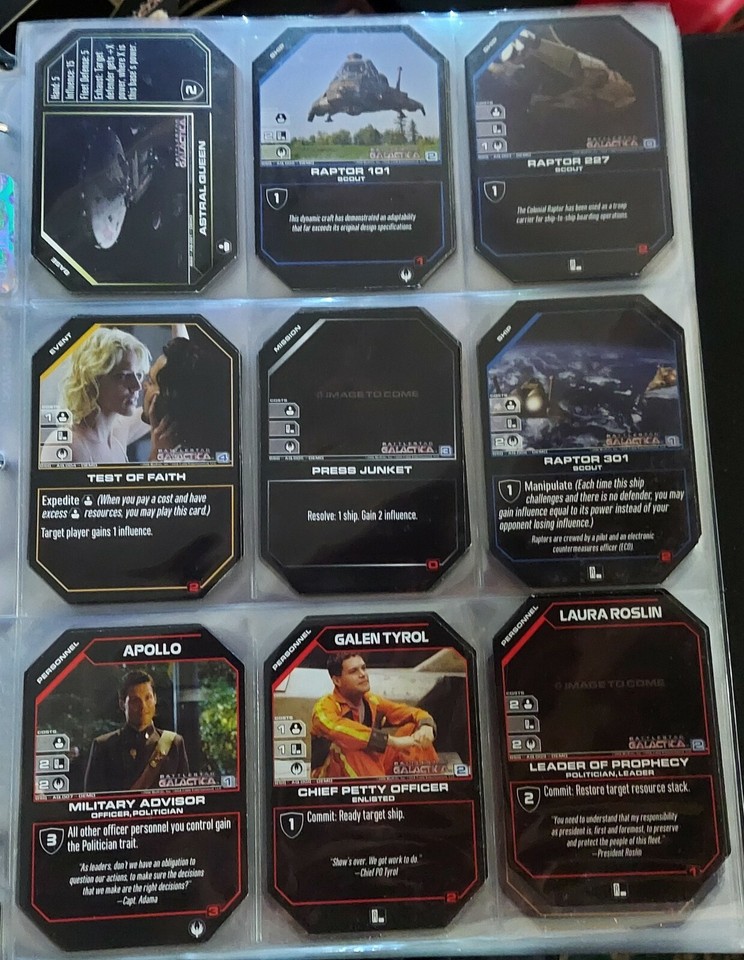RARE Battlestar Galactica CCG 32 Card Demo Set SDCC 2006 TWO 16-CARD ...