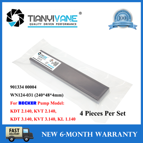 4Pcs Carbon Vane 90133400004 for Becker KDT/KVT2.140/3.140 240*48*4 mm ...