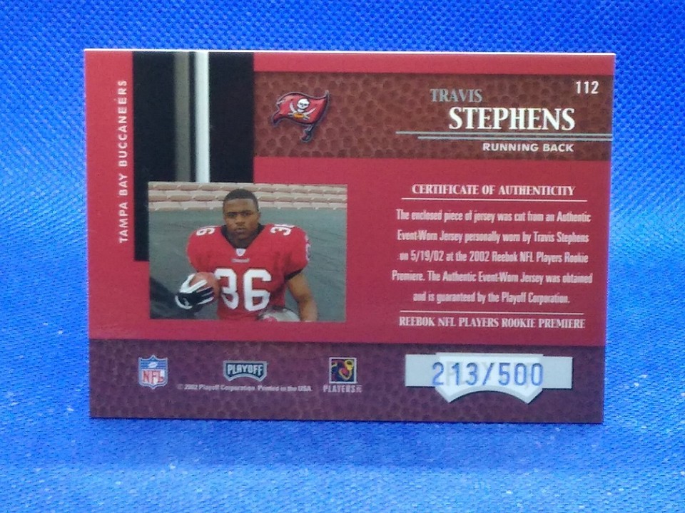 2002 Playoff Piece of the Game /500 Travis Stephens #112 Rookie RC | eBay