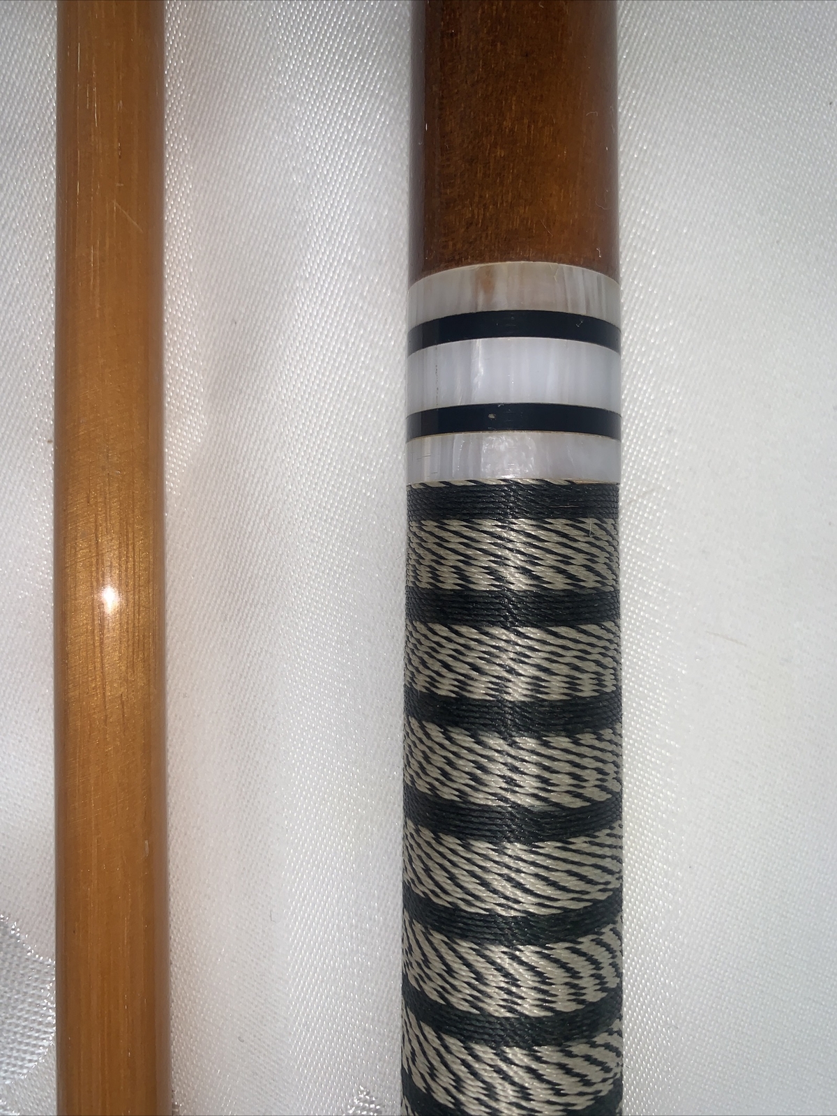 Vintage Mother of Pearl Unmarked Pool Cue 2 Piece Inlays 57 Inch | eBay