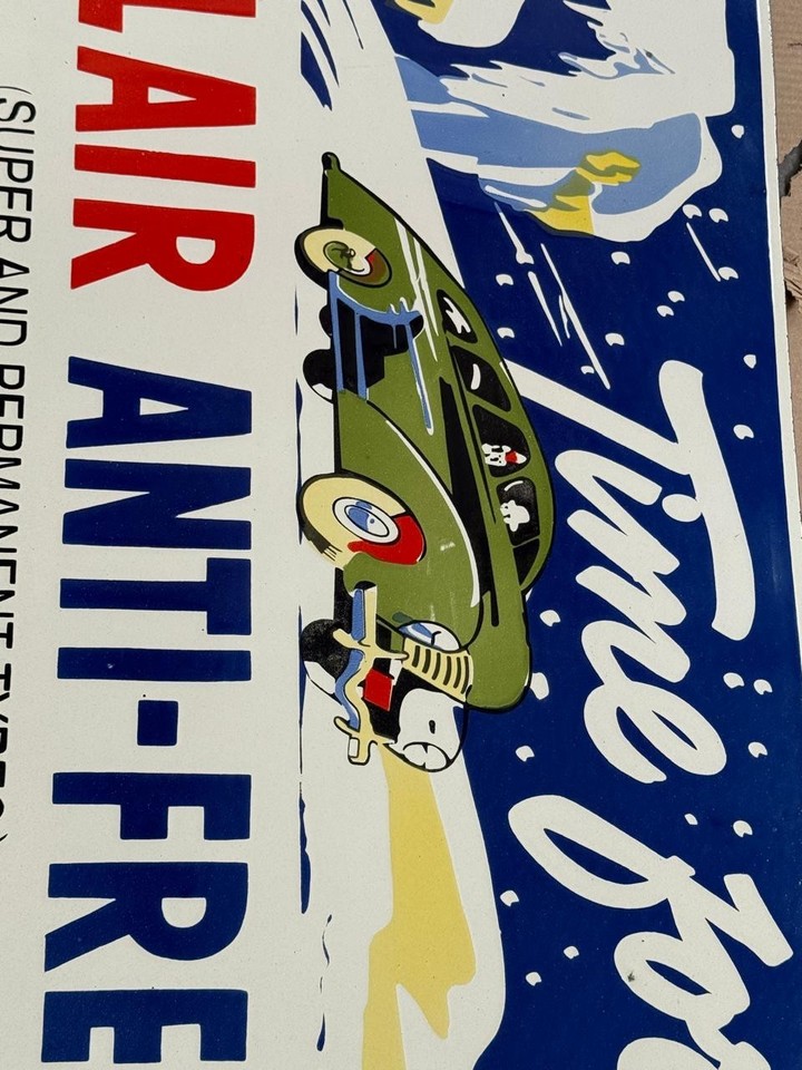 PORCELAIN SINCLAIR ENAMEL SIGN 42X20 INCHES DOUBLE SIDED | eBay