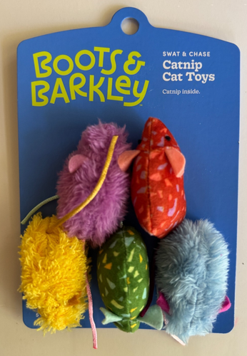 Boots & Barkley Catnip Cat Toys – 5 Pack Plush Mice – NEW - FREE ...