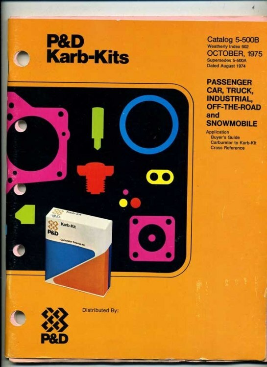 1975 P&D Karb-Kits Catalog Car, Truck, Industrial, Off-road ...