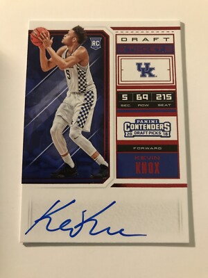 2018-19 Contenders Draft Pick #1 Kevin Knox Rare Red Foil On Card ...