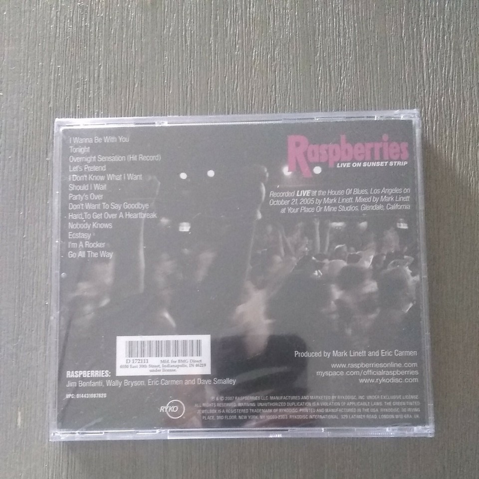 RASPBERRIES - Live On Sunset Strip - CD -NEW- RARE 14431087820| eBay