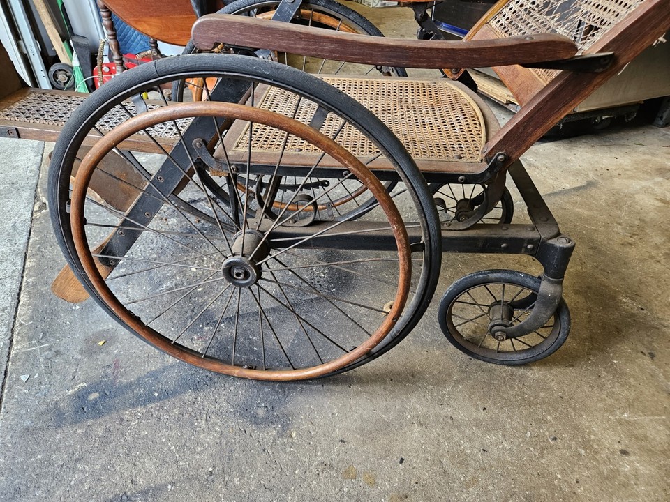 Vintage Early 1900s Wooden Wheelchair | eBay