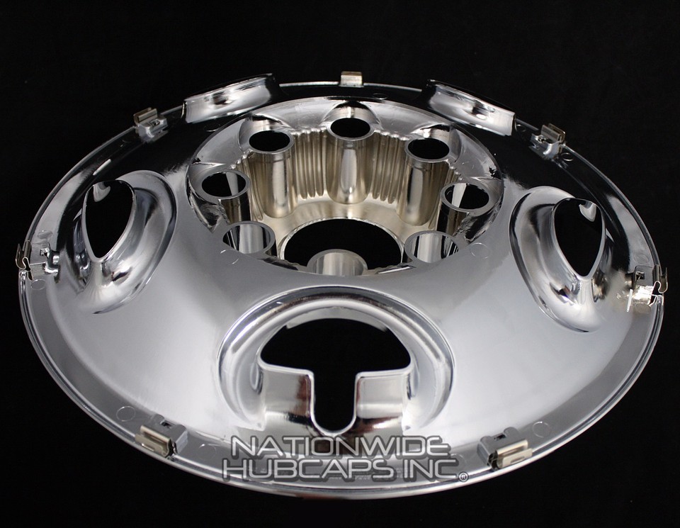 Set of 4 GMC CHROME 8 Lug 16" Wheel Skins Hub Caps Center Covers Rim ...