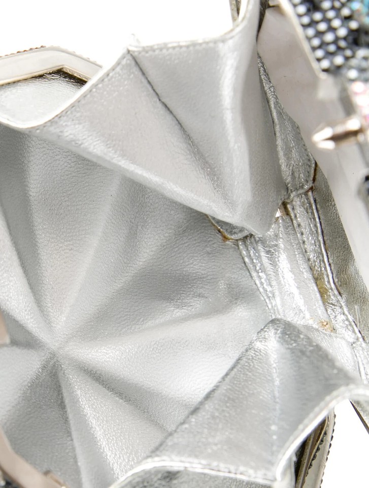 JUDITH LEIBER SWAROVSKI CRYSTAL ICE BLUE SNOWFLAKE BAG MINAUDIERE ...