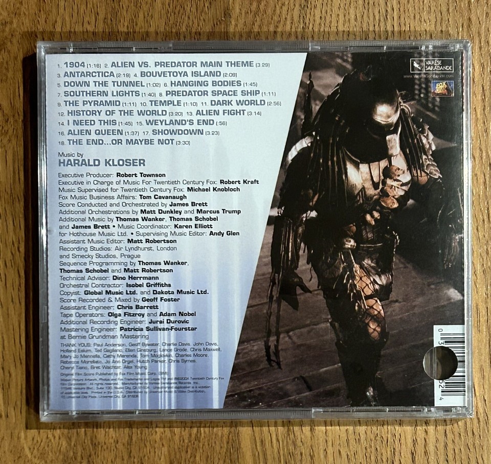 Alien Vs Predator movie soundtrack CD rare & out of print New Sealed ...