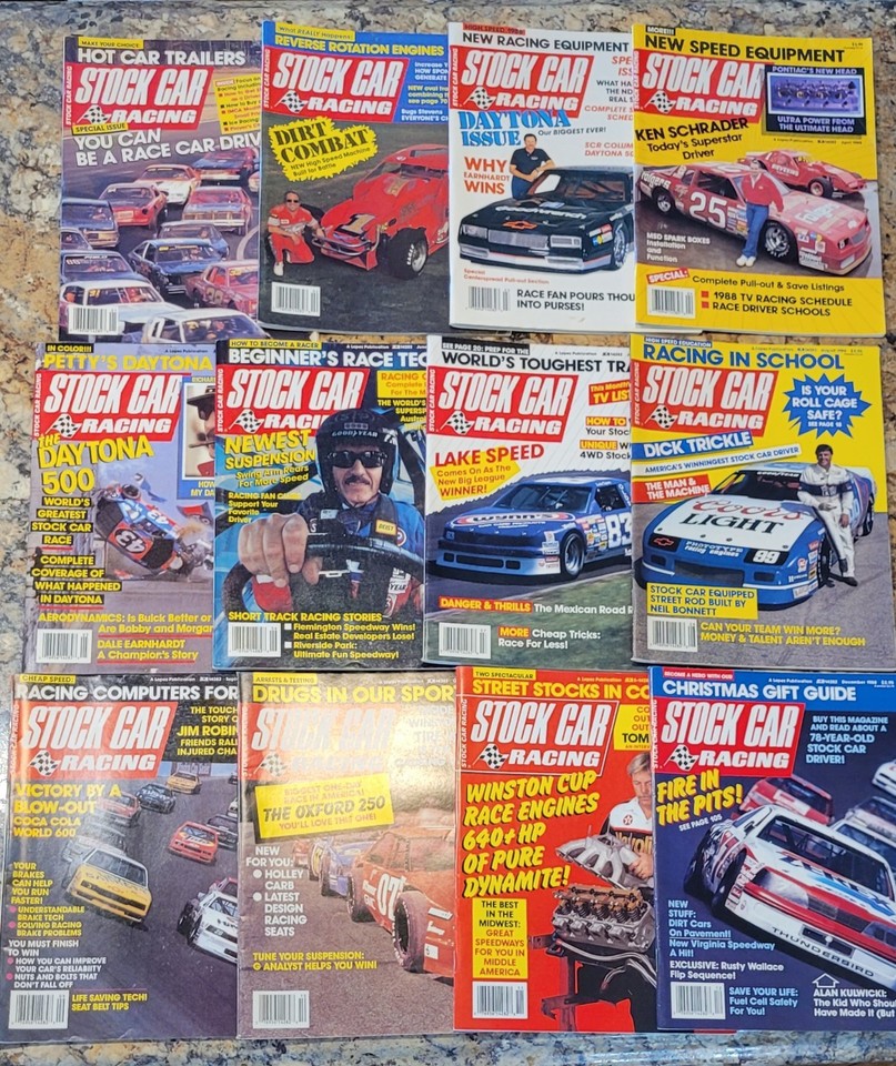 Lot of 12 1988 Stock Car Racing Magazine complete | eBay