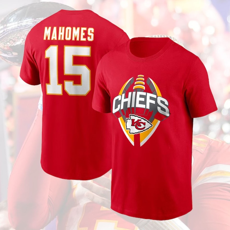 HOT 2025! Patrick Mahomes #15 Kansas City Chiefs Icon Name & Number ...