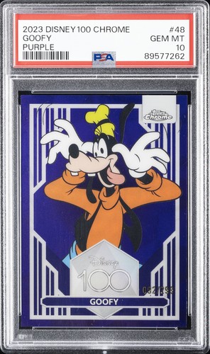 2023 TOPPS CHROME DISNEY100 PURPLE REFRACTOR #48 GOOFY 92/299 PSA 10 | eBay