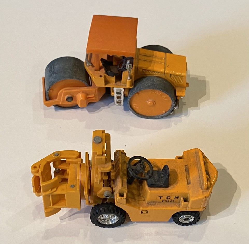 8 Vintage Shinsei Diecast Construction Vehicles Crane Grader Excavator ...