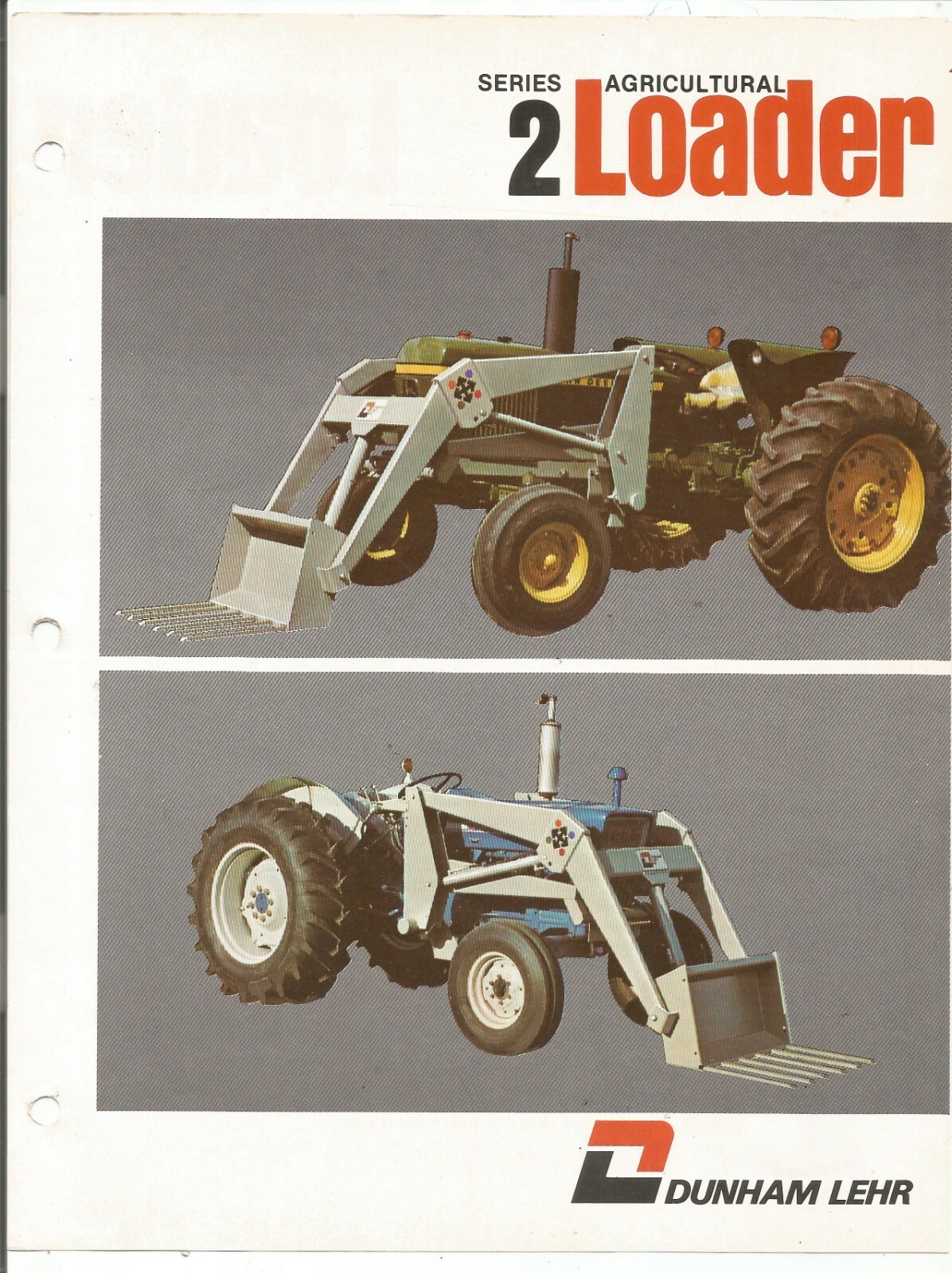 Original OE OEM Dunham Lehr Series 2 Loader Sales Brochure Spec Sheet ...