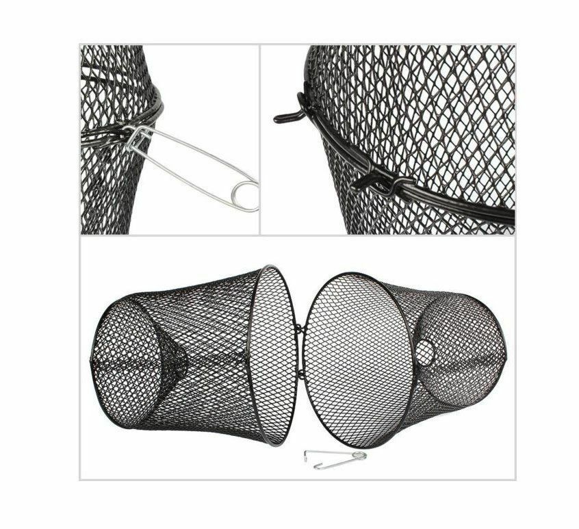 1 x METAL CRAYFISH TRAPS LIVE BAIT EEL SHRIMP PRAWN FISH CRAB DROP CAGE ...