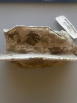 USMC Authentic Marpat Cover Hat Garrison Cap Desert Marine Corps X ...