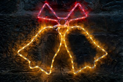 Christmas LED Bell Rope Light Decoration Colourful Indoor Outdoor ...