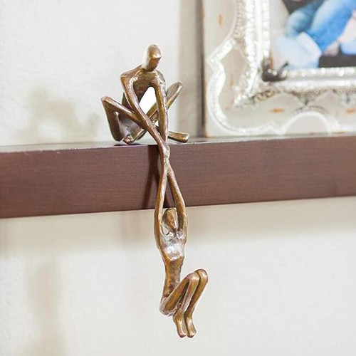 Home Decor Office Valentine's Day Man Lifting Woman From Ledge Resin ...