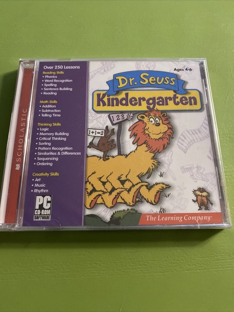 Dr. Seuss Kindergarten for PC Cd-rom Reading Math The Learning Company ...