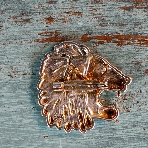 Vintage Marie Jennifer 1980's Brooch Pendant Roaring Lion Signed MJ ...