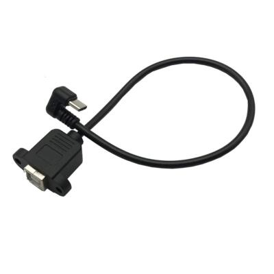 USB C Male to USB Type B 2.0 Female Cable 1Feet U Shape Panel Mount ...