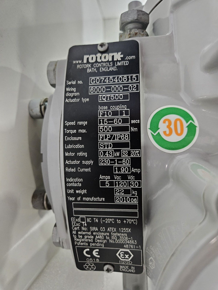 Rotork Controls IQT500 Electric Valve Actuator | eBay