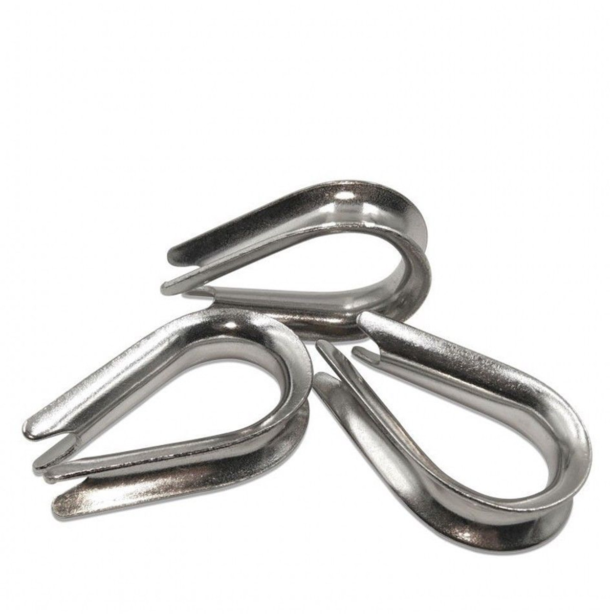 2pcs 304 Stainless Steel Wire Rope Cable Thimble Eye Eyelet End Loop 2 ...