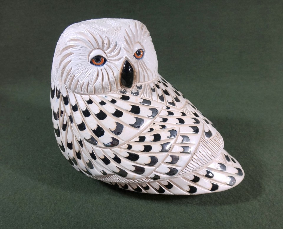 ARTESANIA RINCONADA Ceramic Art ltd ed LARGE SNOW OWL retired URUGUAY ...