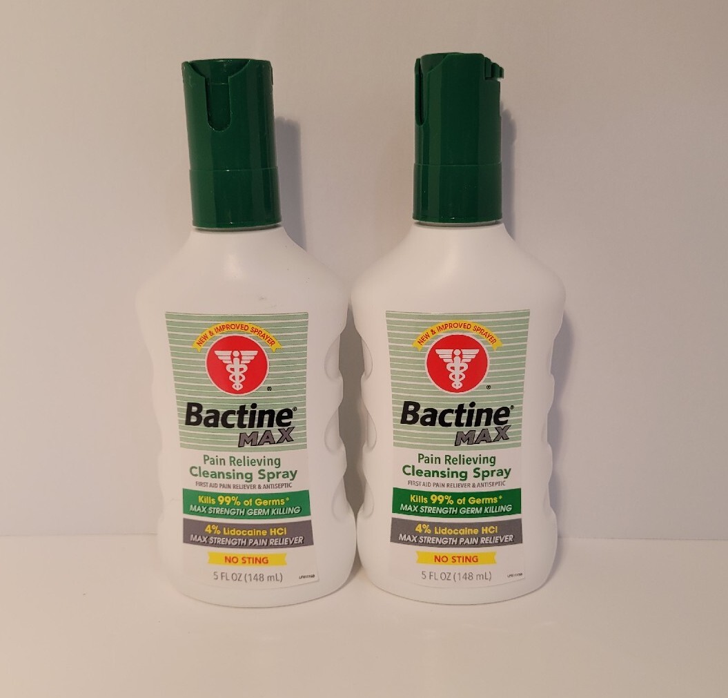 2 Pack Bactine MAX Pain Relieving Cleansing Spray 5oz 365197811151 | eBay