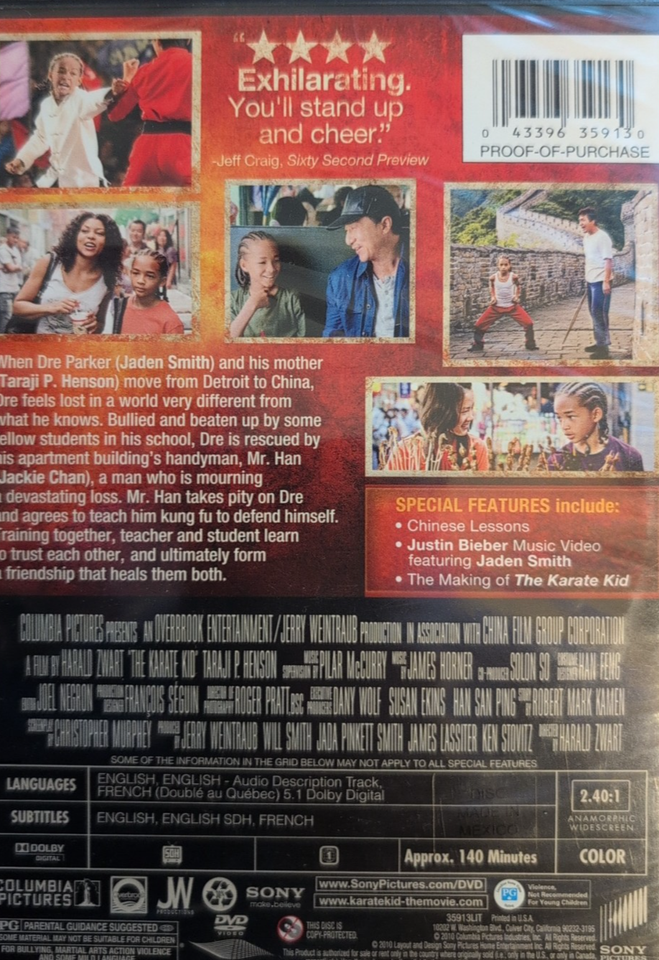 The Karate Kid (DVD, 2010) Jackie Chan Jaden Smith-New Sealed ...