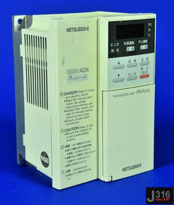 2456 MITSUBISHI FREQROL-A024 INVERTER W/ PARAMETER UNIT FR-PU03 FR-A024-0.4K | eBay