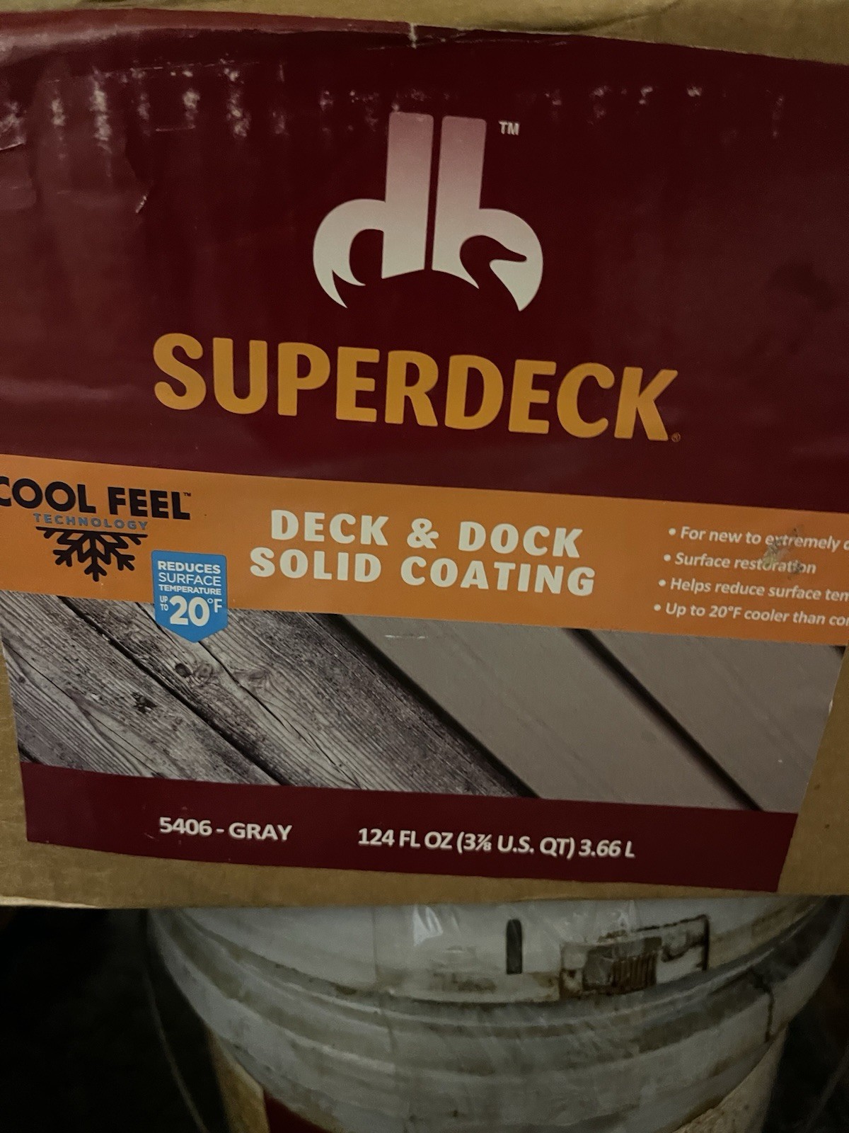 SHERWIN WILLIAMS SUPERDECK DECK & DOCK SOLID COATING 5406 GRAY 124 FL ...