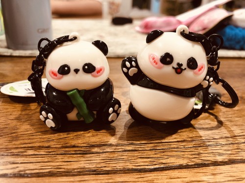 Super Cute 2-pack paired Cartoon Panda Keychains - best for couples! | eBay