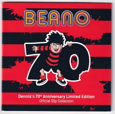GB 2021 Beano 70th Anniversary 5 50p coin set in folder #31 | eBay UK