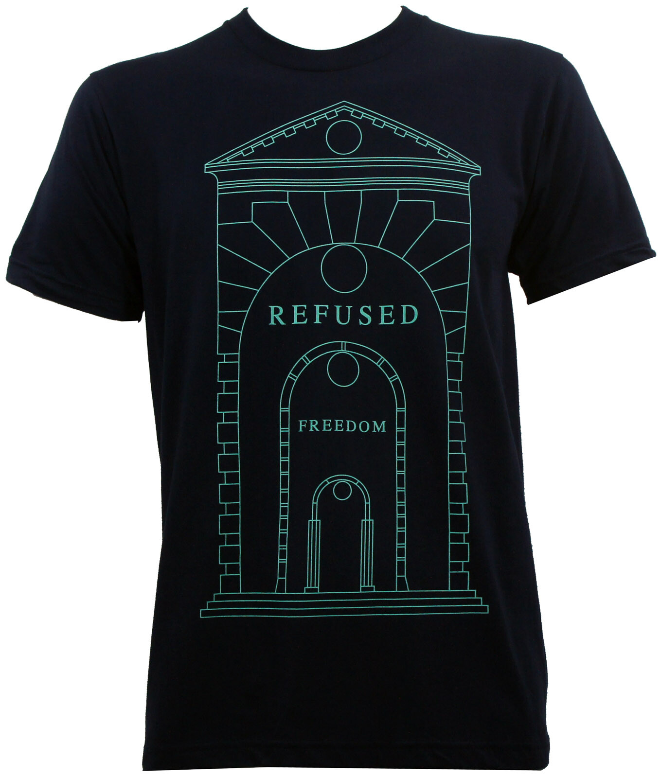 Authentic REFUSED Band Arch Freedom Navy Slim Fit T-Shirt 2XL NEW | eBay