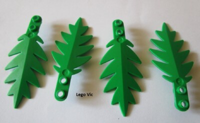 Lego 6148 x4 Plant Tree Palm Leaf Small 8x3 Green Feuille Palmier MOC ...