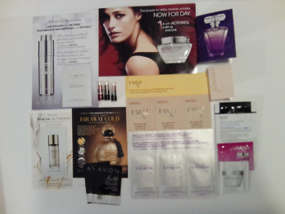20pc Avon Skin Care, Make Up, Fragrance Samples #D4 deep/very deep FREE ...