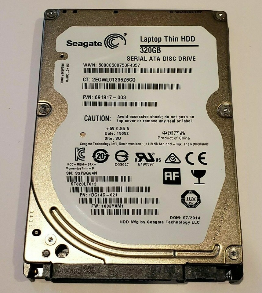 Seagate Momentus /laptop Thin ST320LT007 320GB 2.5" SATA II Laptop Hard ...